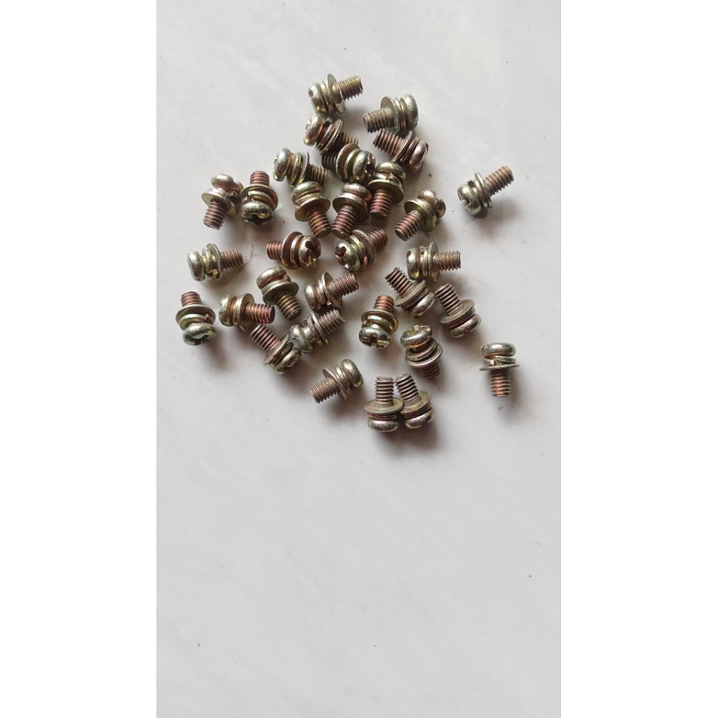 Jual baut obeng jp 4x10 + ring plat+ring per isi 200pcs | Shopee Indonesia