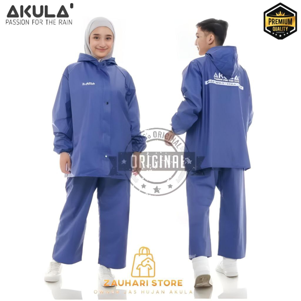 Jual RAINCOAT AKULA Jas Hujan Setelan Pria Wanita Anti Rembes Bahan Pvc ...