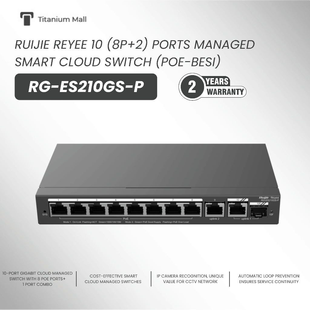 Jual Router RUIJIE RG-EG210G-P-V3 - Multi-WAN, VPN, 600 Mbps, 200 ...