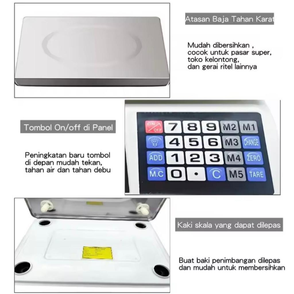 Jual TIMBANGAN DIGITAL COMPUTING SCALE 40KG DOUBLE DISPLAY TIMBANGAN ...