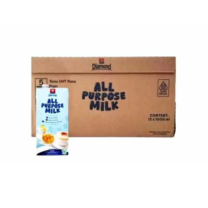 Jual Susu UHT Diamond All Purpose Milk 1L 1 Dus = 12 L | Shopee Indonesia