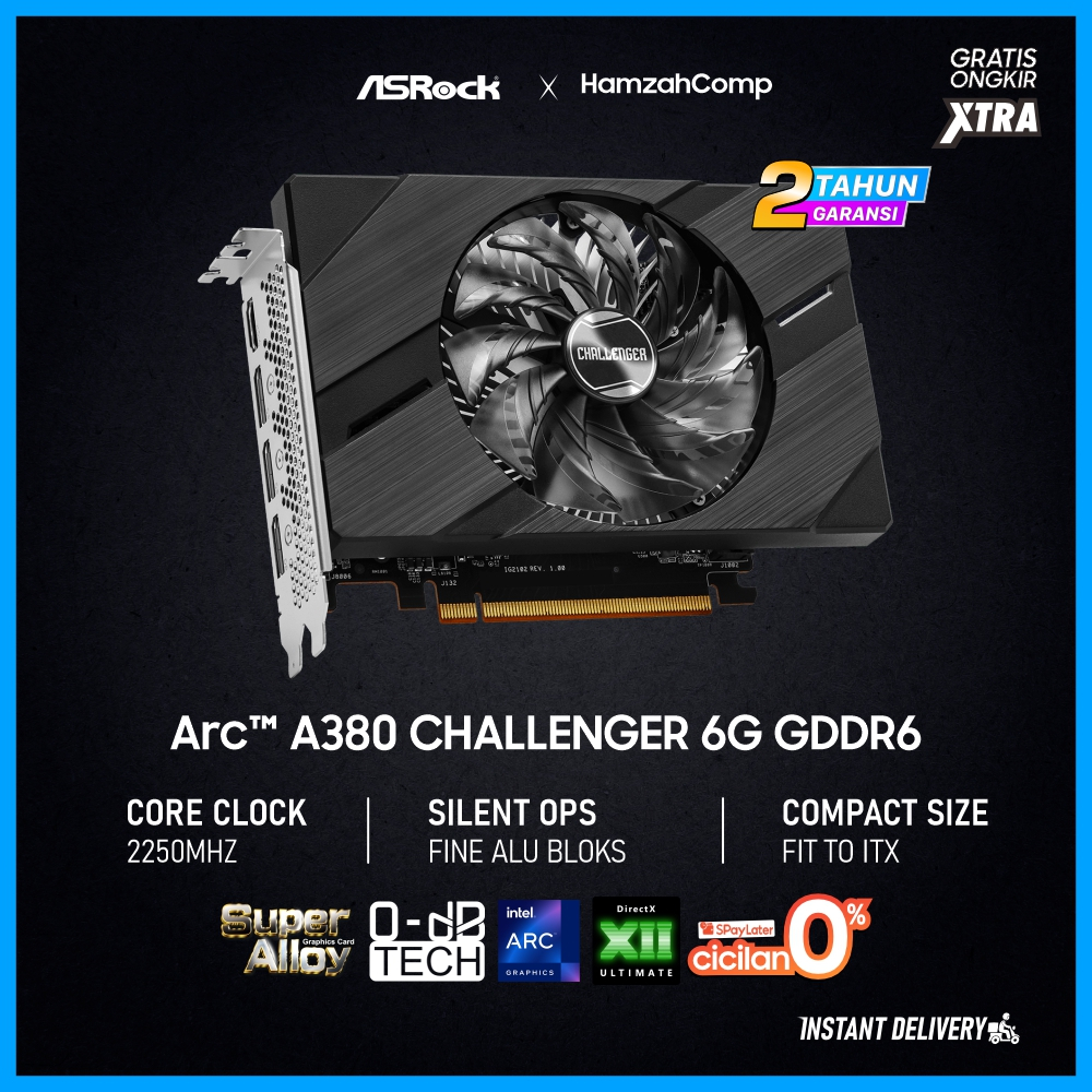 Jual ASROCK Intel Arc A380 Challenger ITX 6GB OC | ARC A380 6GB GDDR6 ...