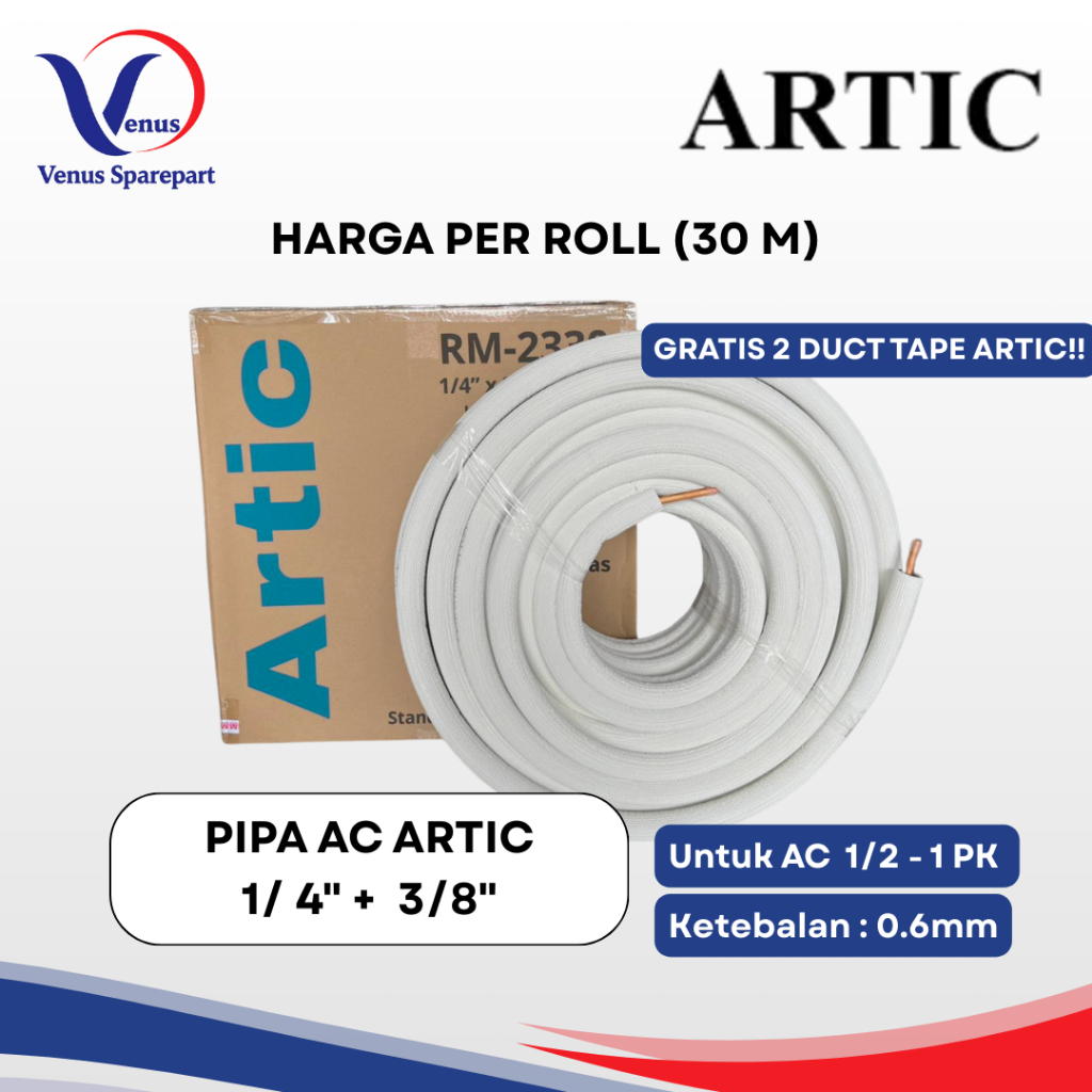 Jual PIPA AC ARTIC 1/4 + 3/8 0.5 MM UNTUK AC 1/2 - 1 PK HARGA PER ROLL ...