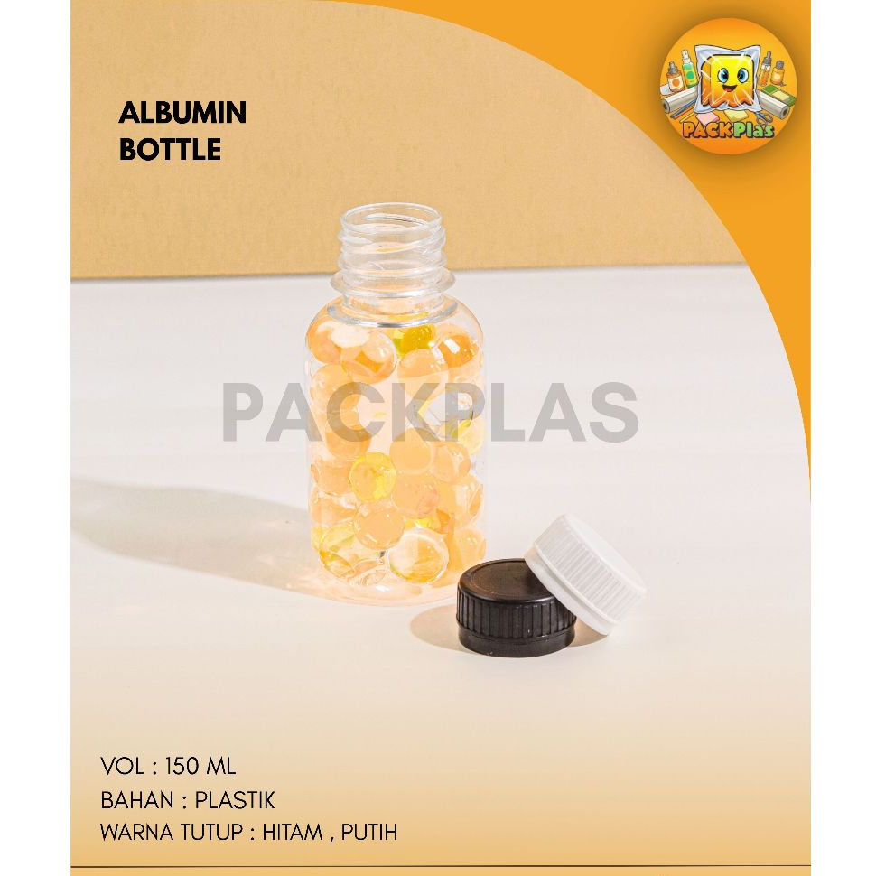 Jual Botol Plastik ALBUMIN 150 ml botol lucu unik tebal serbaguna ...
