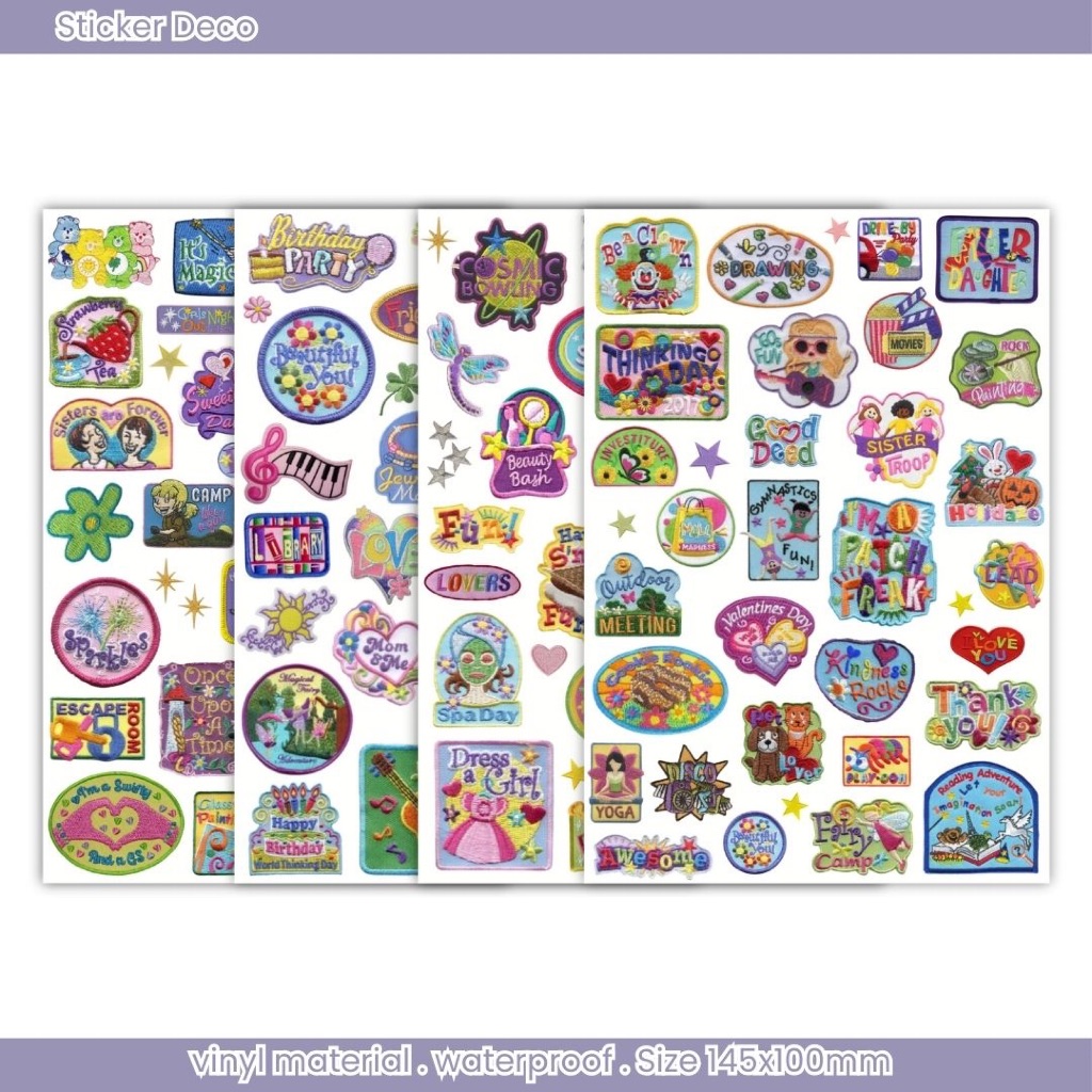 Jual Sticker Sheet Deco | Kidcore Patch 2000s | Shopee Indonesia