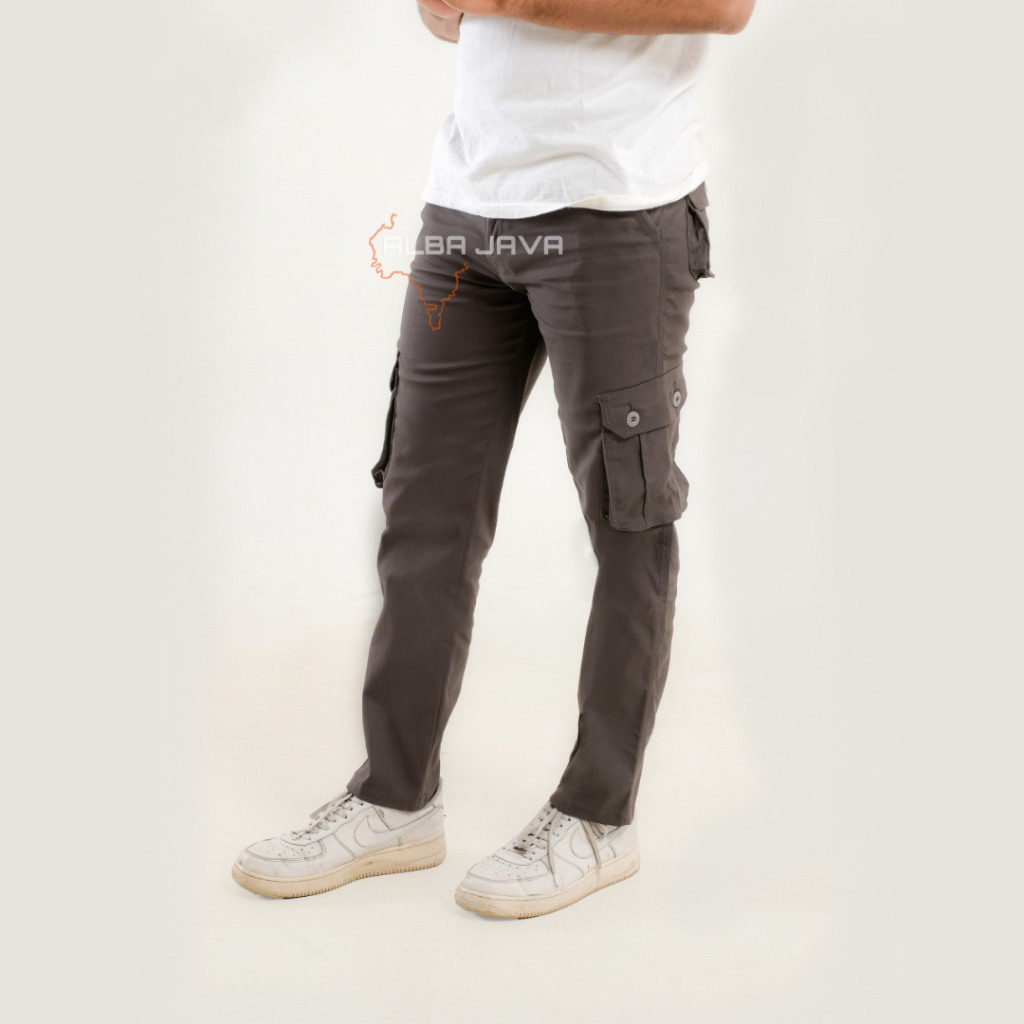 Jual ALBA JAVA Celana Cargo Panjang Pria Slim Fit Twill Stretch ...