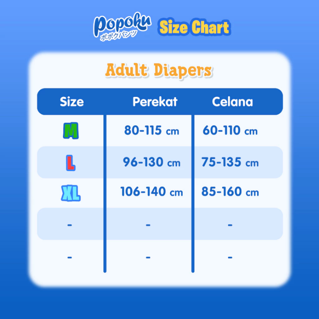 Jual POPOKU Popok Dewasa Tipe Perekat ALL SIZE | Dual Function Adult ...