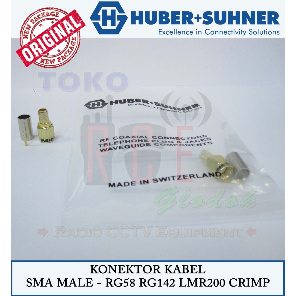 Jual Konektor Connector Jack SMA Male To RG58 RG142 LMR200 Crimping ...