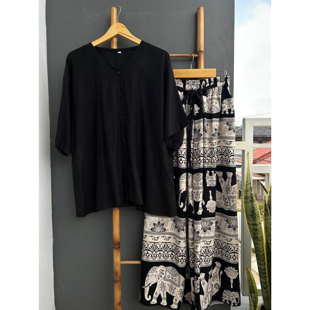 Jual Set Vany Setelan Celana Kulot Jumbo XXL 4XL 5XL LD 120 130 140 ...