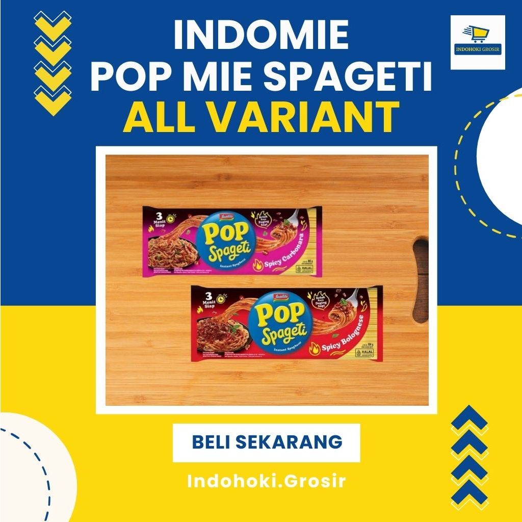 Jual (HARGA 10 PCS) Indomie Pop Spageti Instant Spaghetti 80gr Semua ...
