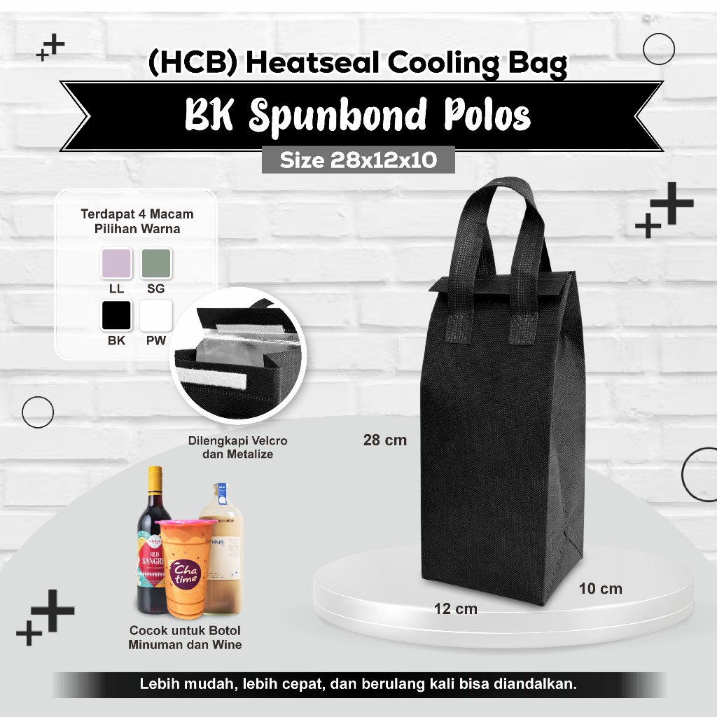 Jual [GROSIR] Cooling Bag Tas Botol Thermal HCB Polos Cooller Bag ...