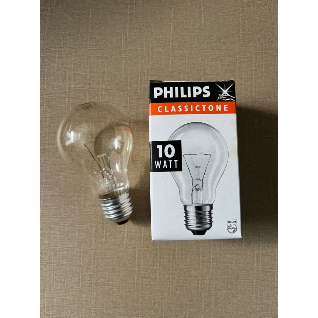 Jual Lampu bohlam Pijar Philips Classic Tone 10W 15W 25W Asli Original ...
