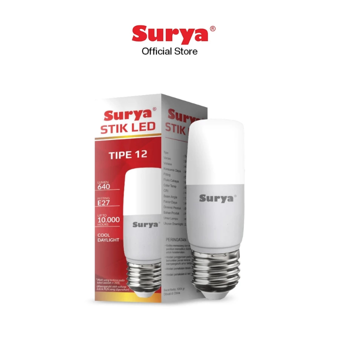Jual Surya Stick Lampu LED Cahaya Putih Terang Premium Bentuk Stik Tipe ...