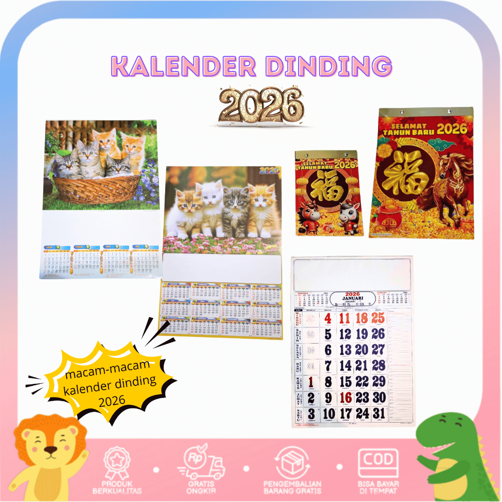 Jual Kalender Dinding 2026 Macam-macam Kalender Dinding | Shopee Indonesia