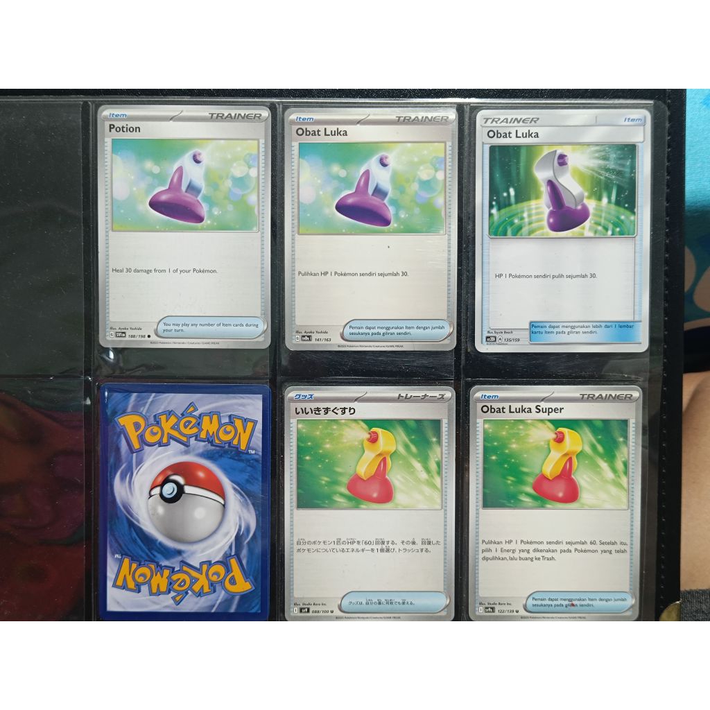 Jual kartu pokemon TCG ori obat luka/ obat luka super / potion ...