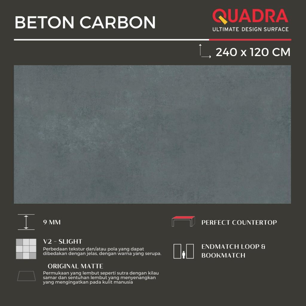 Jual Granit Quadra Beton Carbon 240 x 120cm (1 Slab/2,88m2) Original ...