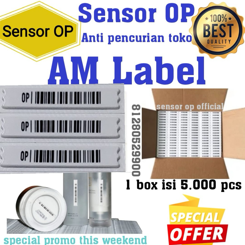 Jual Sensor OP Original Label AM isi 5000 pcs sensor alarm | Shopee ...