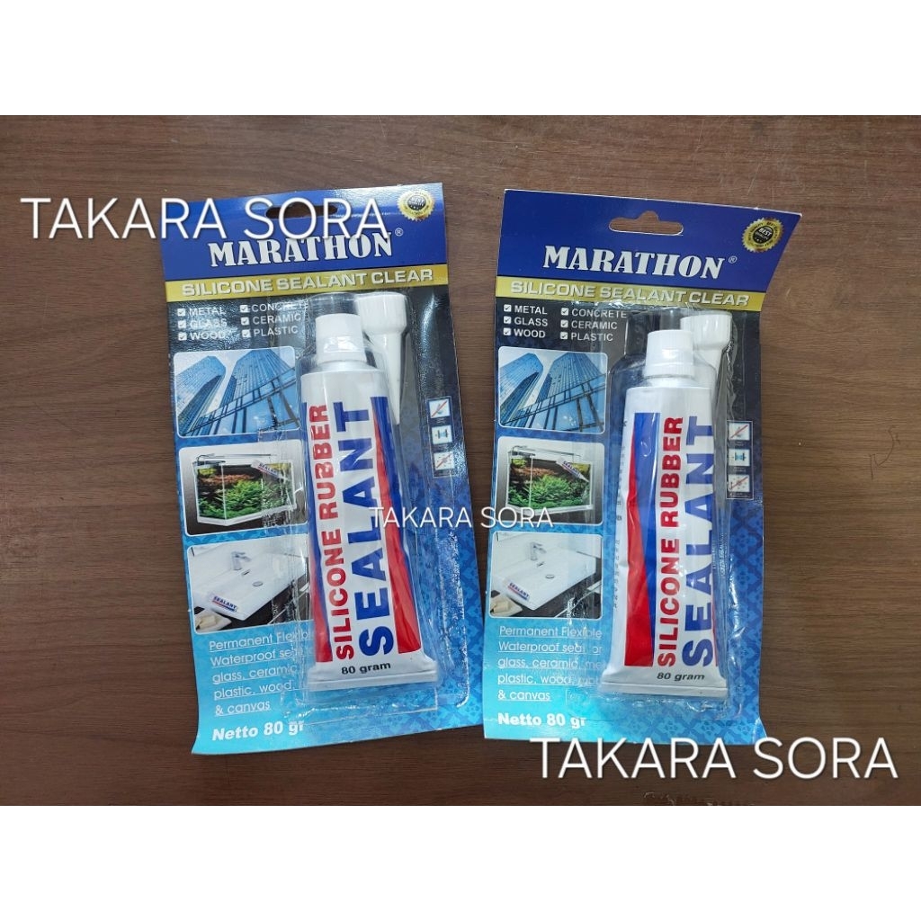 Jual LEM KACA ODOL BENING SILICONE RUBBER SEALANT CLEAR MARATHON LEM ...