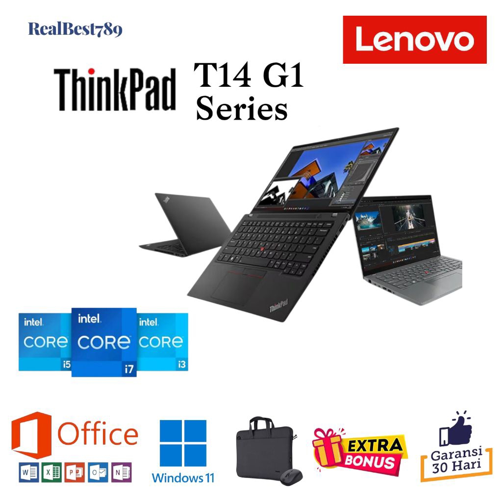 Jual Lenovo Thinkpad T14 G1 Series Core i5/i7/AMD Ryzen Ram 24GB Ssd ...