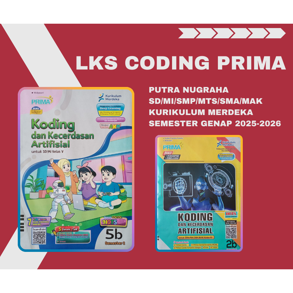 Jual Buku LKS Prima Coding Koding Kecerdasan Artifisial Putra Nugraha ...