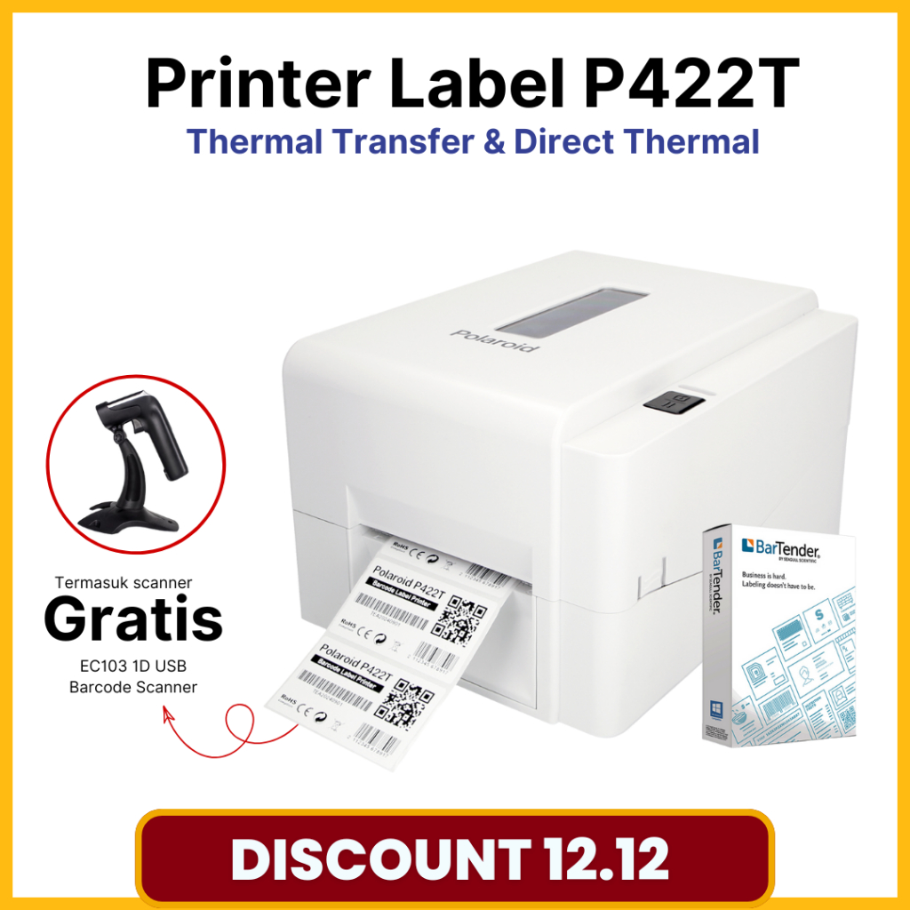 Jual Printer Label Barcode Direct Thermal & Thermal Transfer P422T ...
