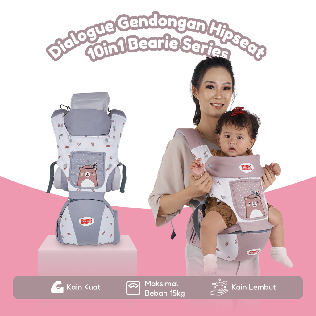 Jual Dialogue Baby Gendongan Bayi Hipseat + SSC Multifungsi Bearie ...