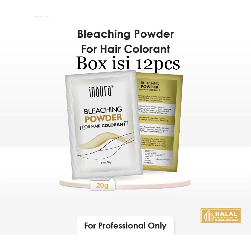 Jual INAURA BLEACHING POWDER SACHET 20gr | Shopee Indonesia