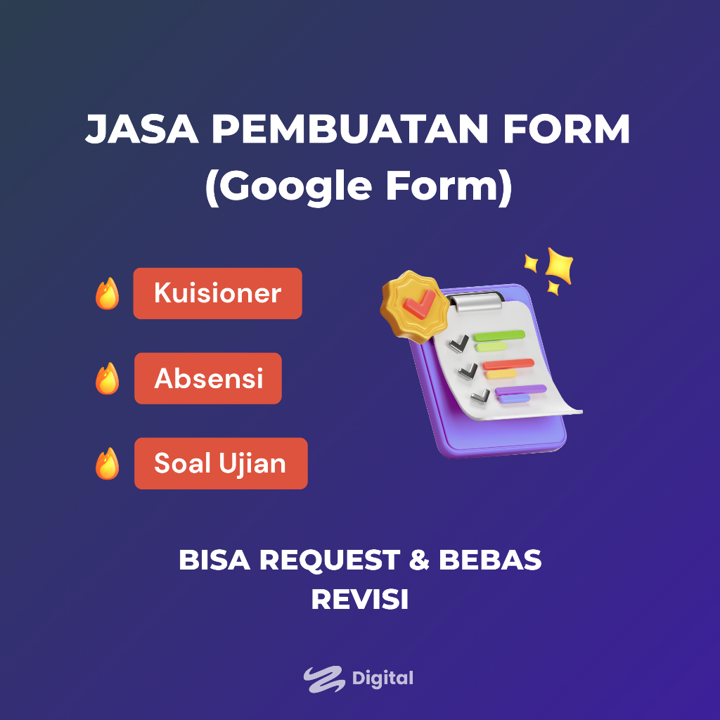 Jual Jasa Pembuatan Google Form - Absensi, Kuisioner, Soal | Shopee ...