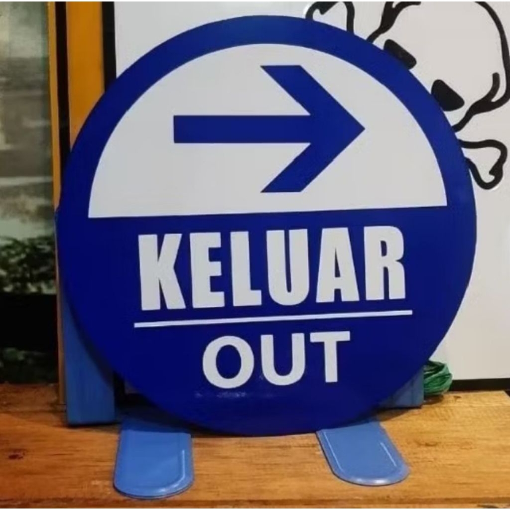 Jual Sign/rambu petunjuk arah/peringatan diameter 30 cm bahan ACP 3mm ...