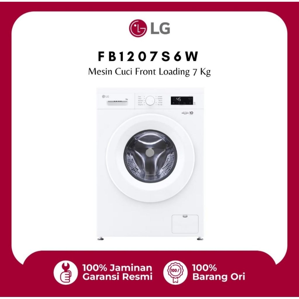 Jual MESIN CUCI LG 7KG FRONT LOADING FB1207S6W | Shopee Indonesia