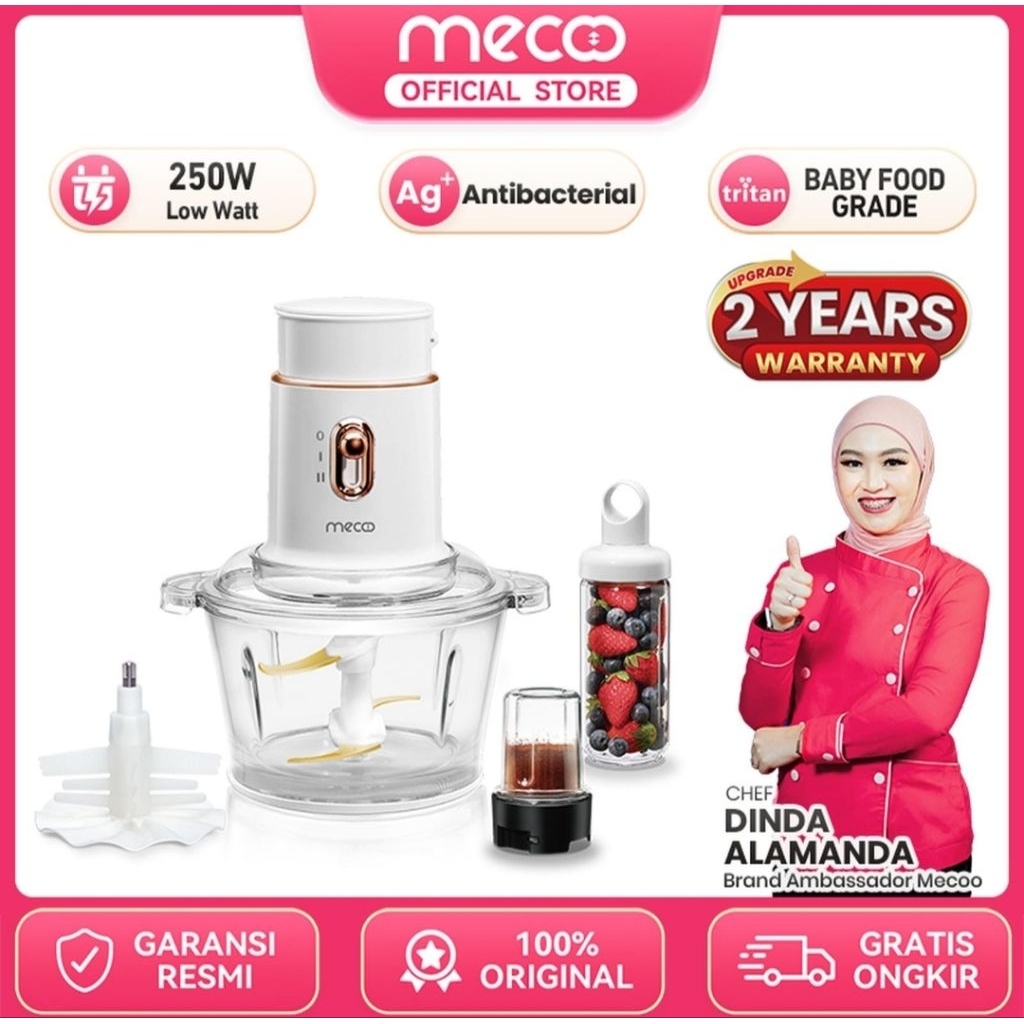 Jual MECOO Most Aesthetic 5 in 1 Antibacterial Odorless Chopper 250 Low ...