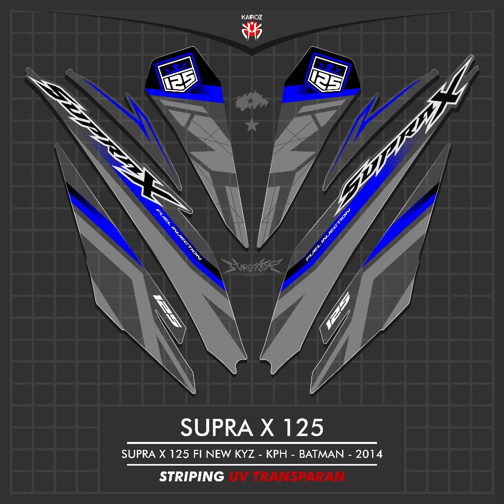 Jual STRIPING UV TRANSPARAN SUPRA X 125 NEW FI X24 STIKER STICKER ...