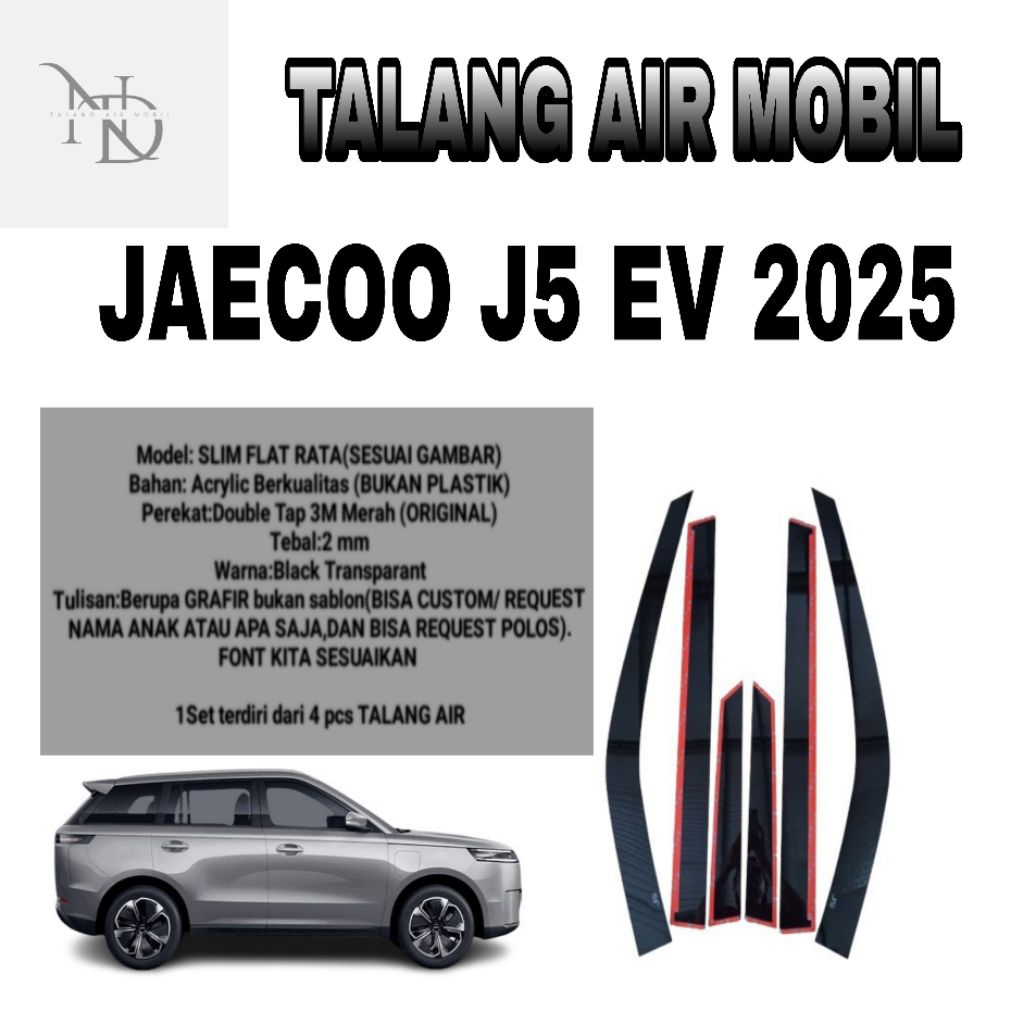 Jual TALANG AIR MOBIL JAECOO J5 EV 2025 2026 2027 MODEL RATA | Shopee ...
