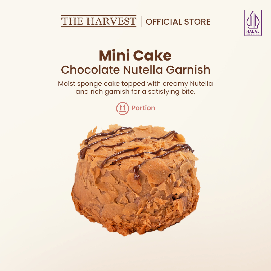Jual Mini Cake Chocolate Nutella Garnish | Kue Mini Cokelat Nutella ...