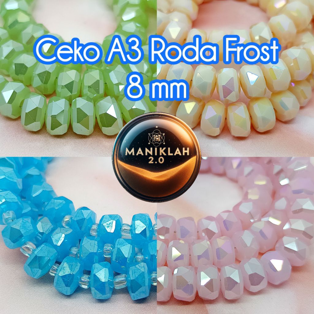 Jual Manik Ceko A3 Roda Frost Ukuran 8 mm, Isi +/- 80 Pcs / String ...