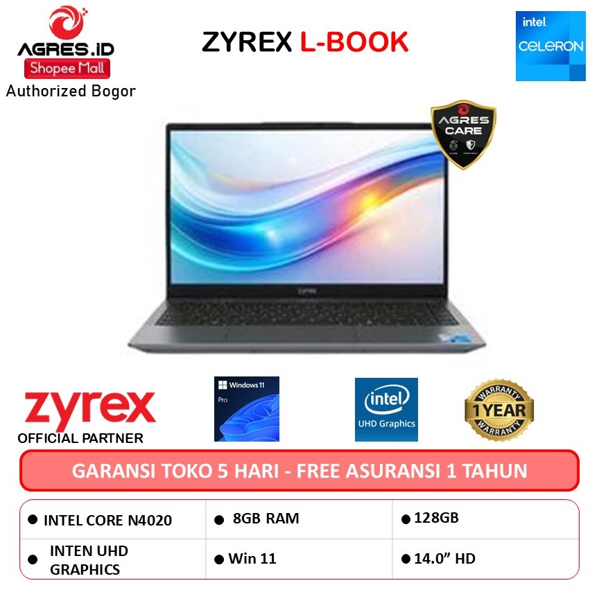 Jual ZYREX L-BOOK 8GB 128GB 256GB W11 | Shopee Indonesia