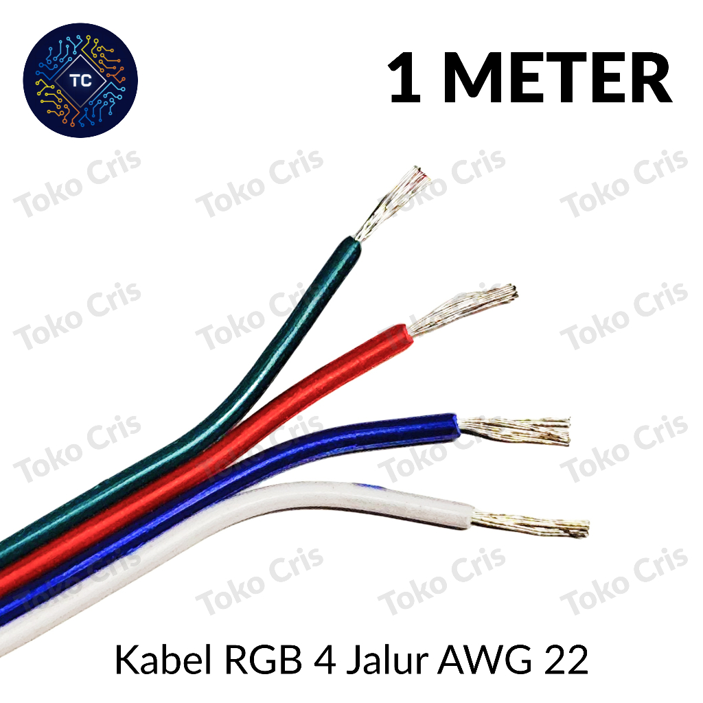 Jual Kabel RGB 4 Jalur AWG 22 / Kabel 4 Pin / Kabel LED Strips RGB ...