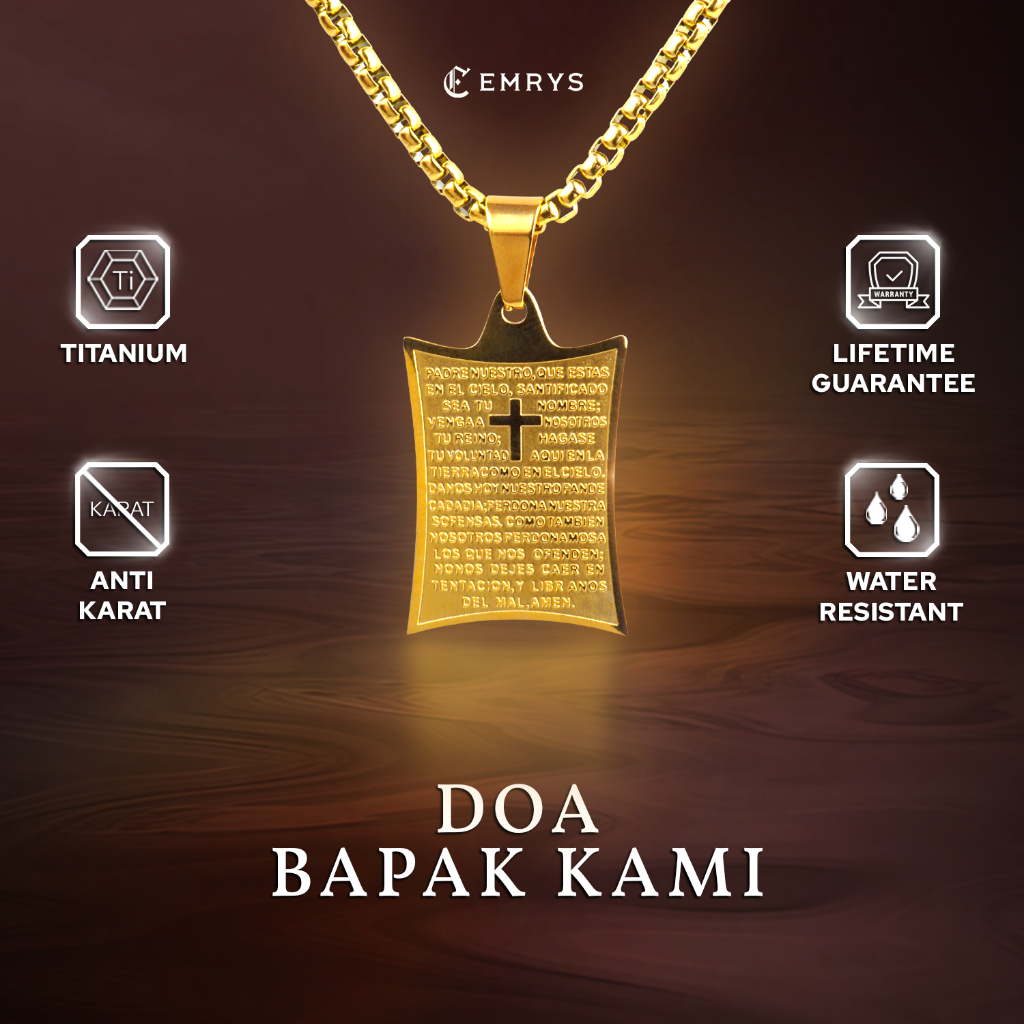 Jual BUY 1 FREE 1 GIFT Emrys Liontin Set DOA BAPA KAMI Kalung Liontin ...