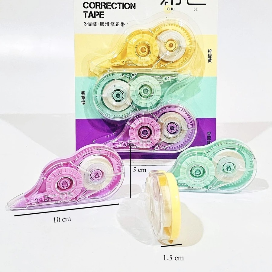 Jual Correction Tape Set 3 Ukuran M Pita Koreksi/Tipex Kering/Tipx ...