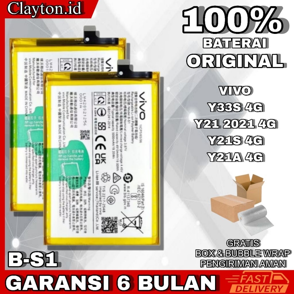 Jual BATERAI BATRE BATERE BATRAI BATTERY VIVO Y33S 4G / Y21 2021 4G ...