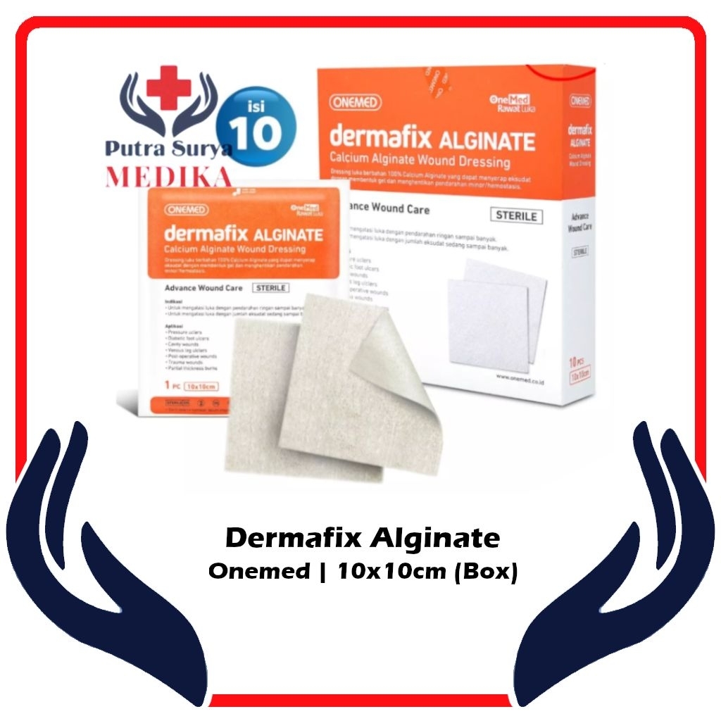 Jual Dermafix Calcium Alginate Wound Dressing Plester Luka 10cm x 10cm ...