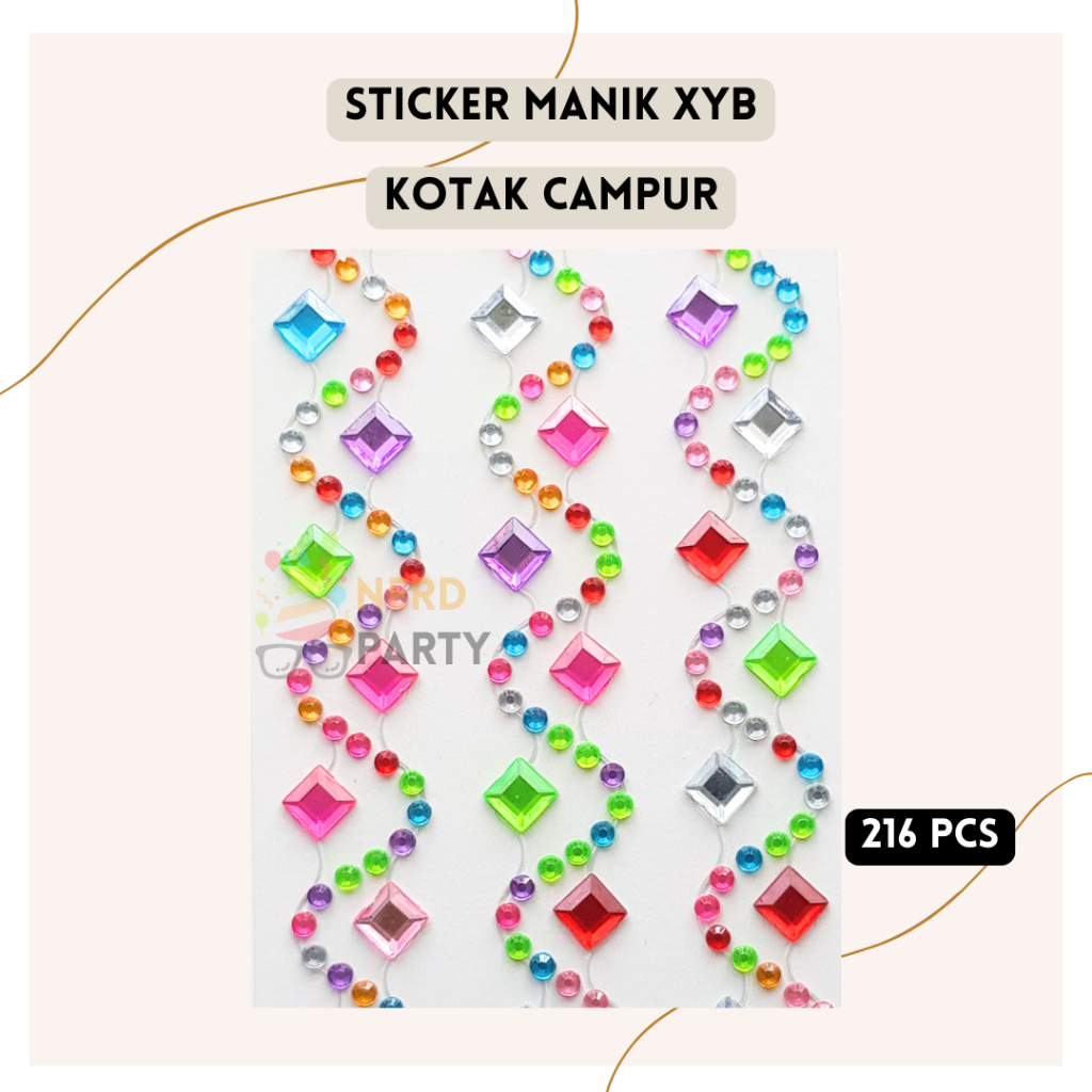 Jual Sticker 3D Timbul / Sticker 3D Manik Tempel model XYB | Shopee ...