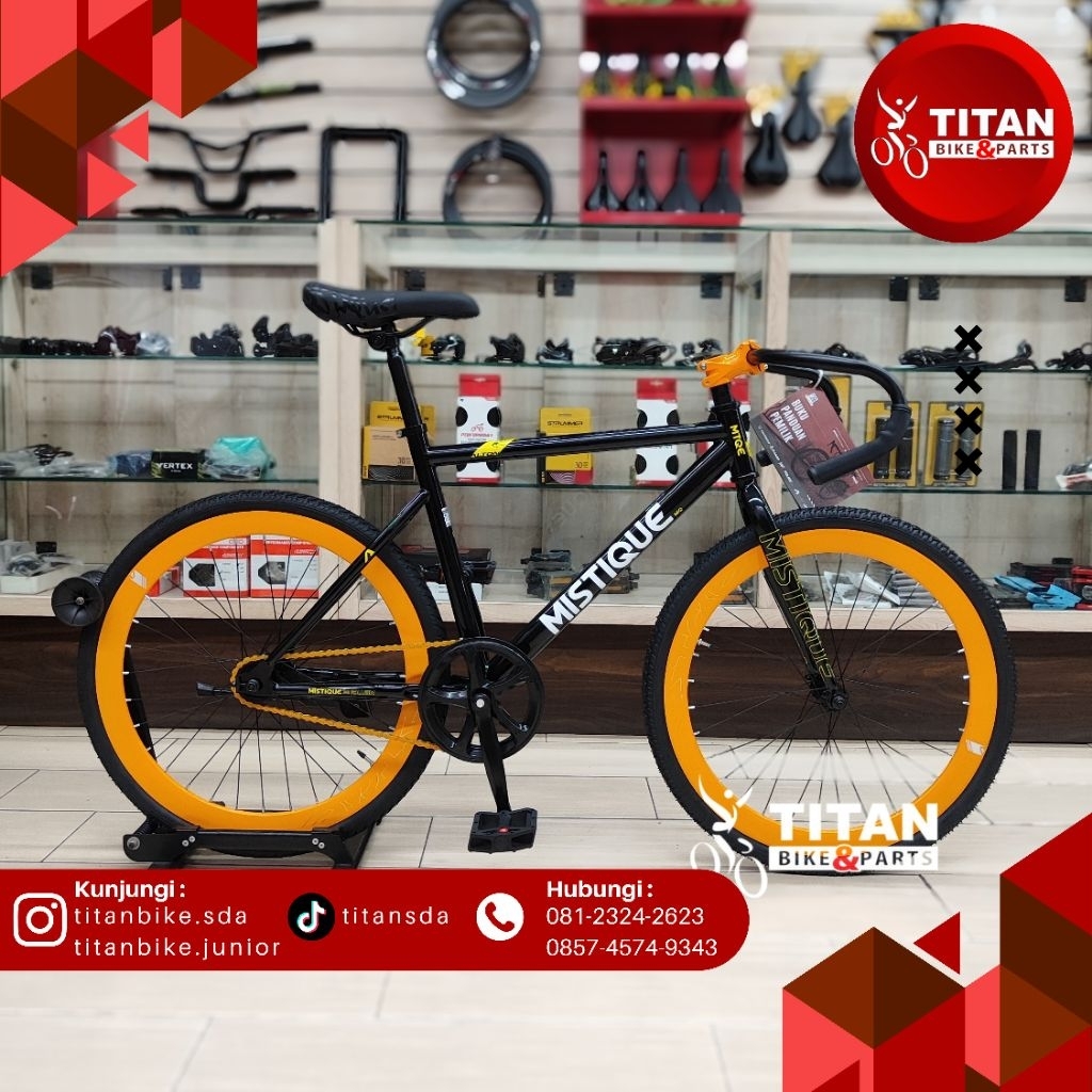 Jual Sepeda 24" Fixie Element Alton Mistique ( Black ) | Shopee Indonesia