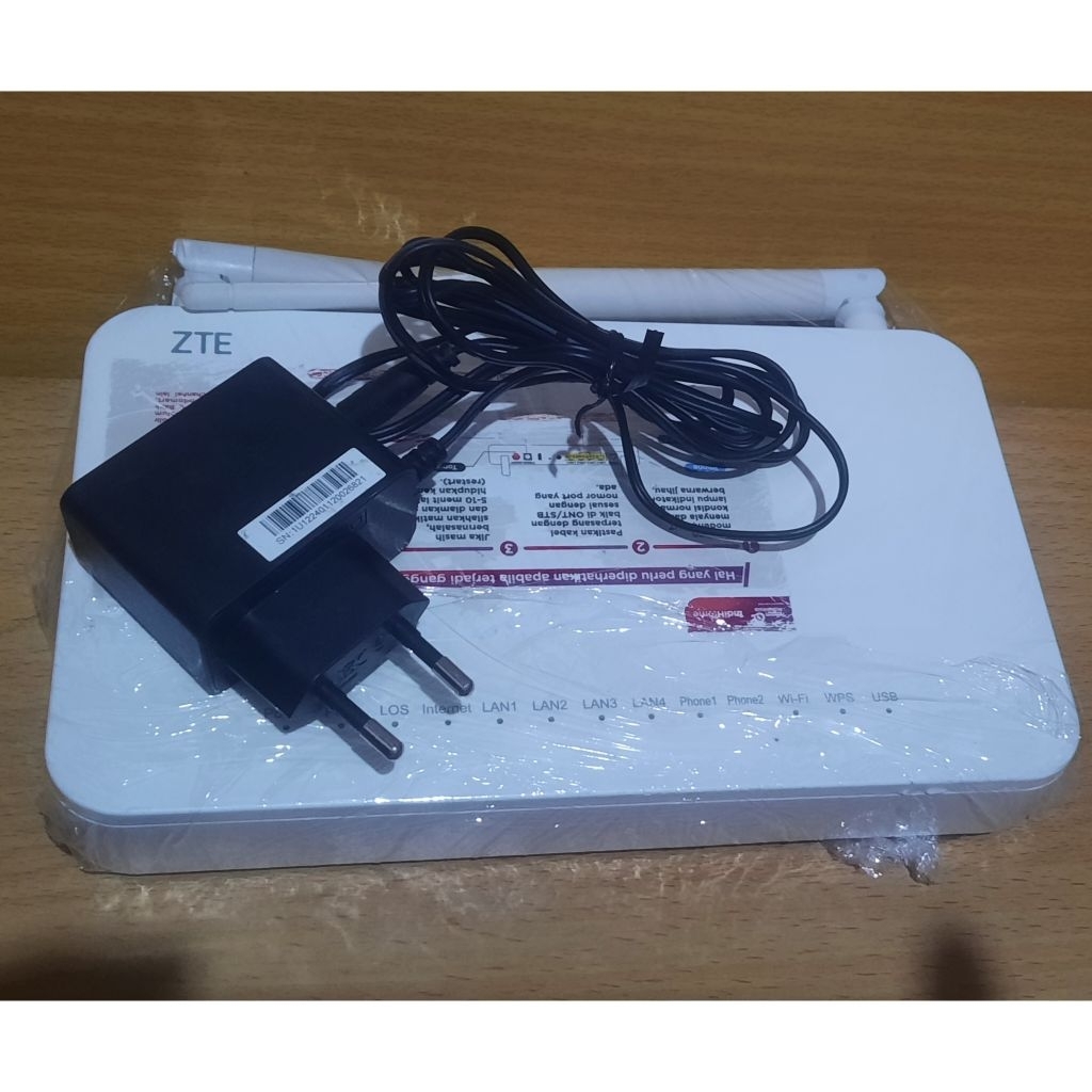 Jual MODEM WIFI ZTE GPON ONT ZXHN F609 V3 PORT BIRU PLUS ADAPTOR ...