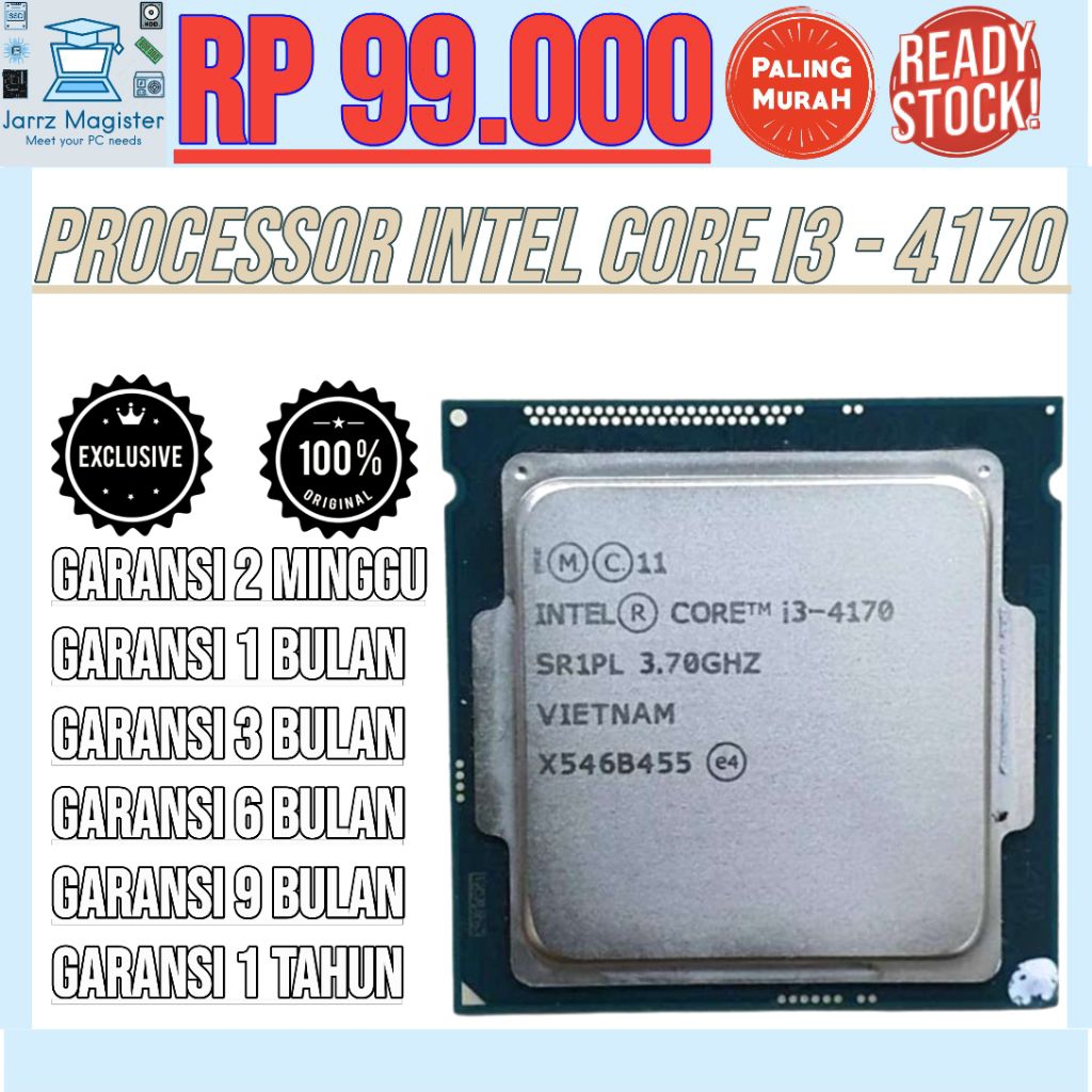 Jual Processor PC Intel core i3 4170 soket 1150 | Processor i3 Gen 4 ...