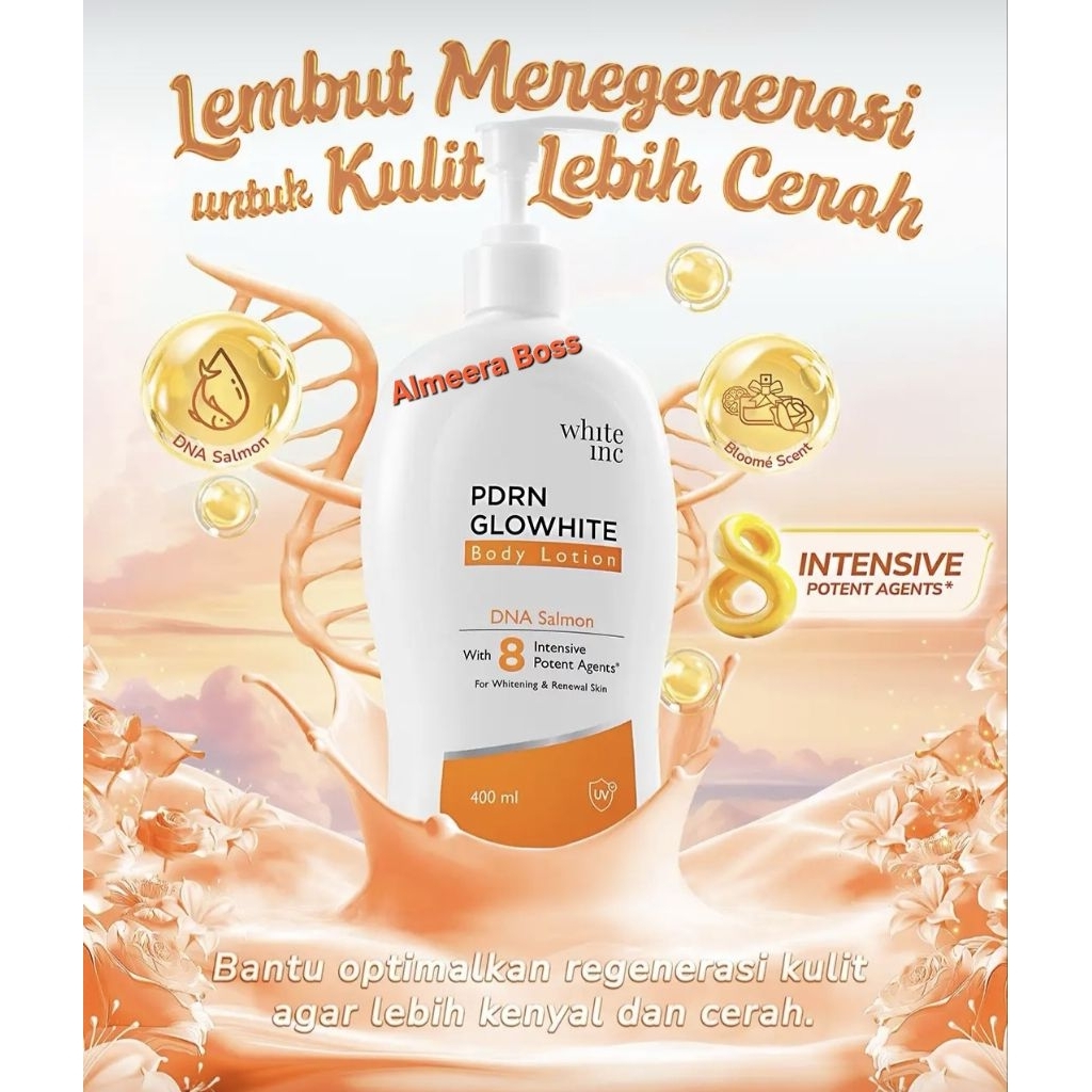 Jual [ 400ml ] WHITE INC PDRN Glowhite Body Lotion | Lotion DNA Salmon ...