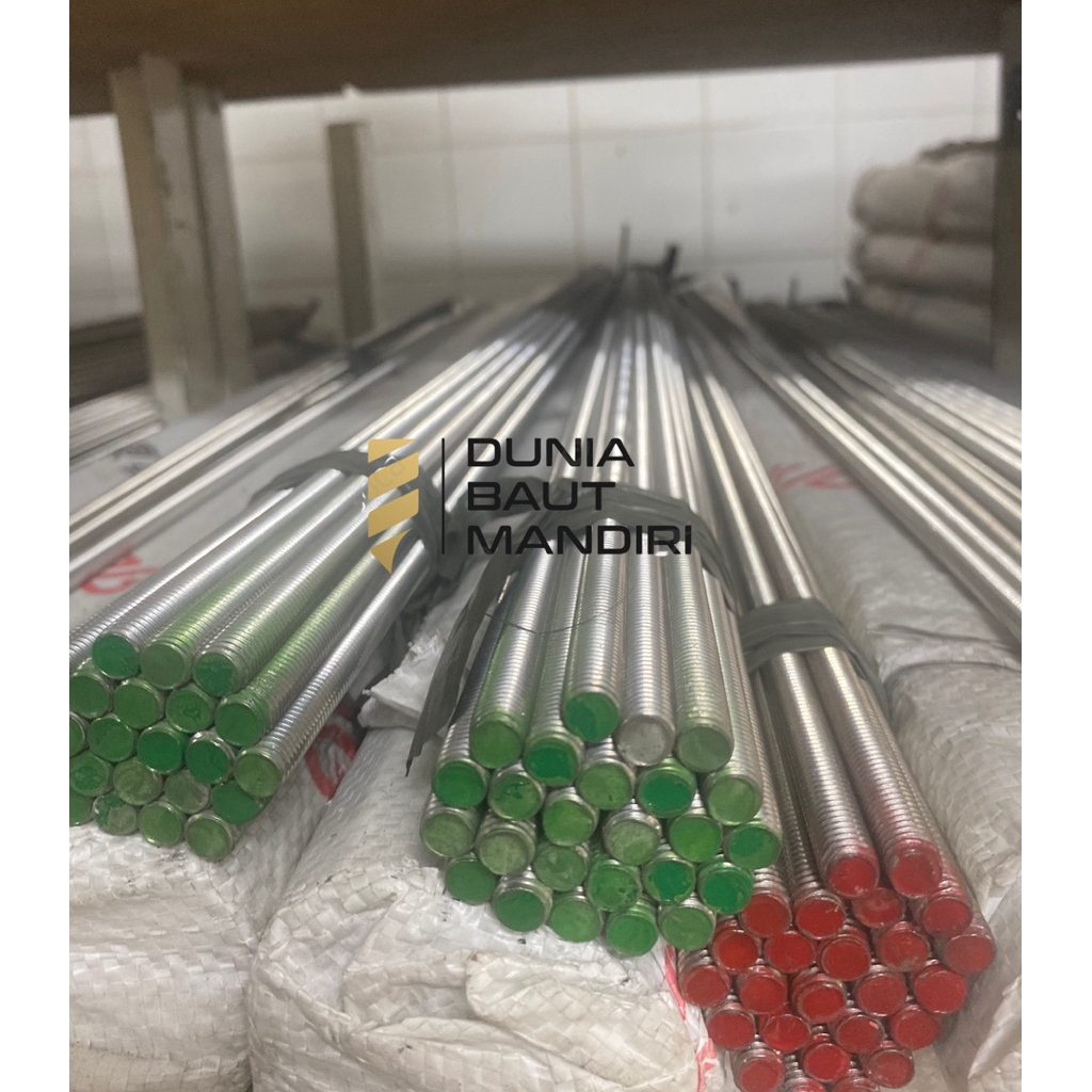 Jual As drat ss304 m10 | Long drat stainles ss304 m10 x 1 meter pitch 1 ...