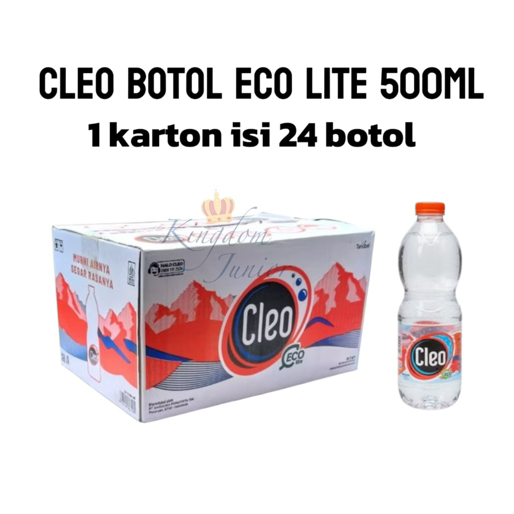 Jual Cleo Botol Eco Lite 500 Ml isi 24 Pcs / Air Minum Kemasan Botol ...