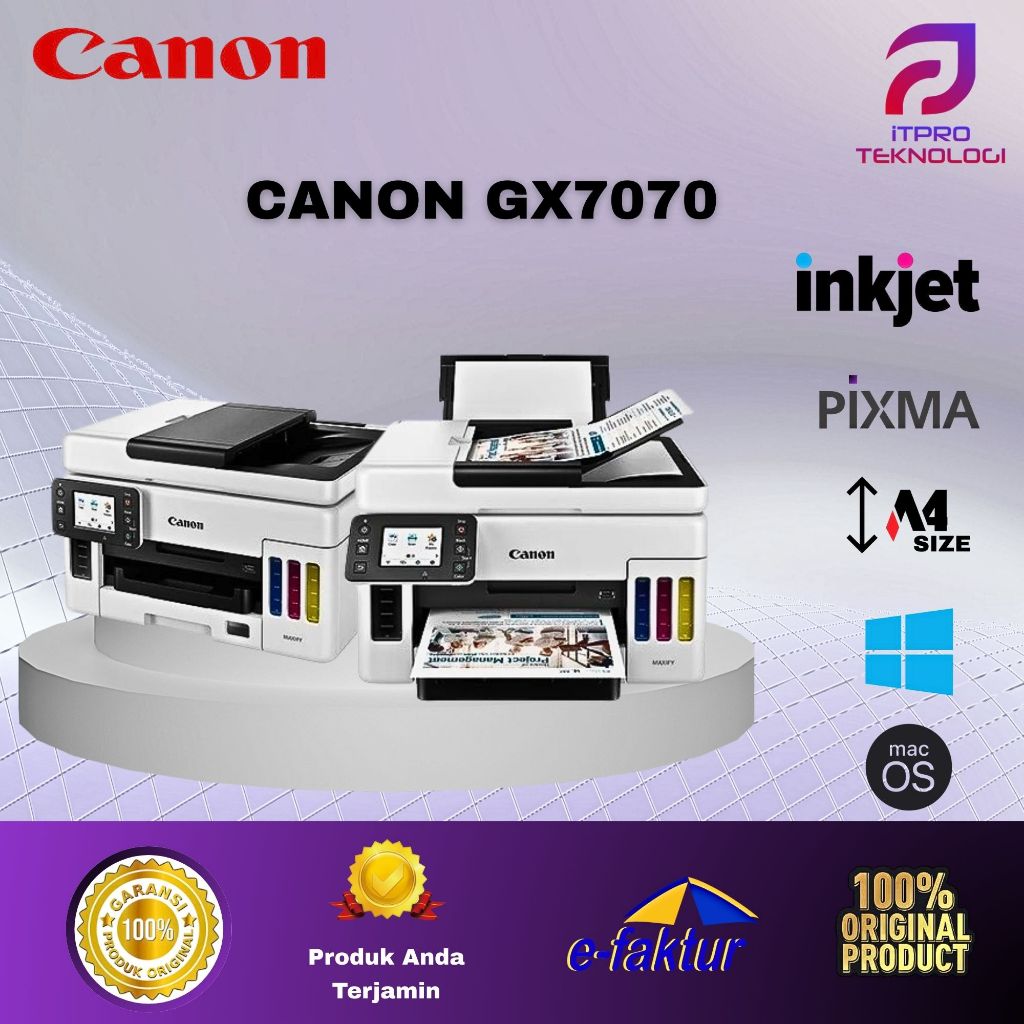 Jual Printer Inkjet Canon Maxify GX7070 Color All in One Multifunction ...