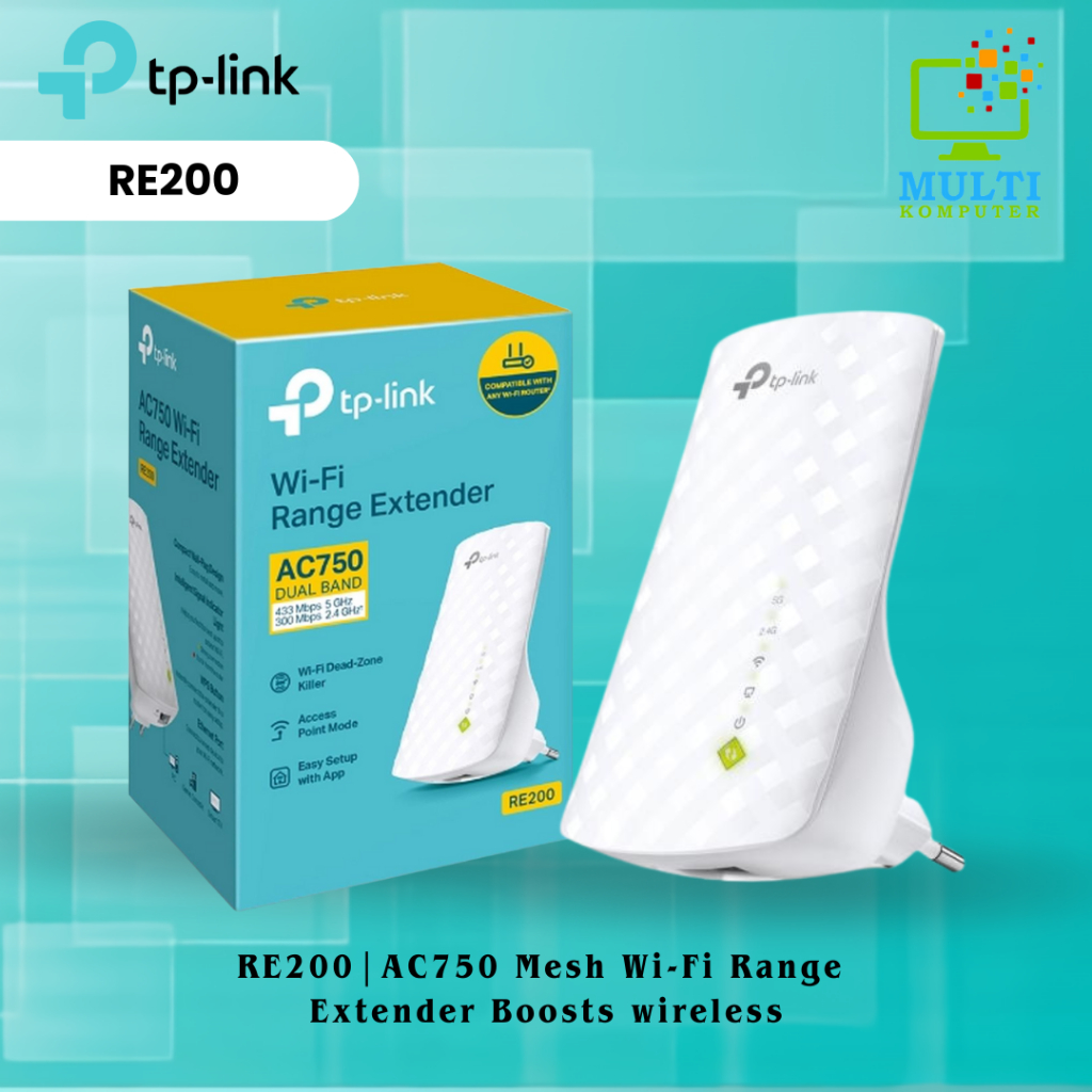 Jual WiFi Range Extender TP Link RE200 - TPLink RE 200 AC750 Dual Band ...